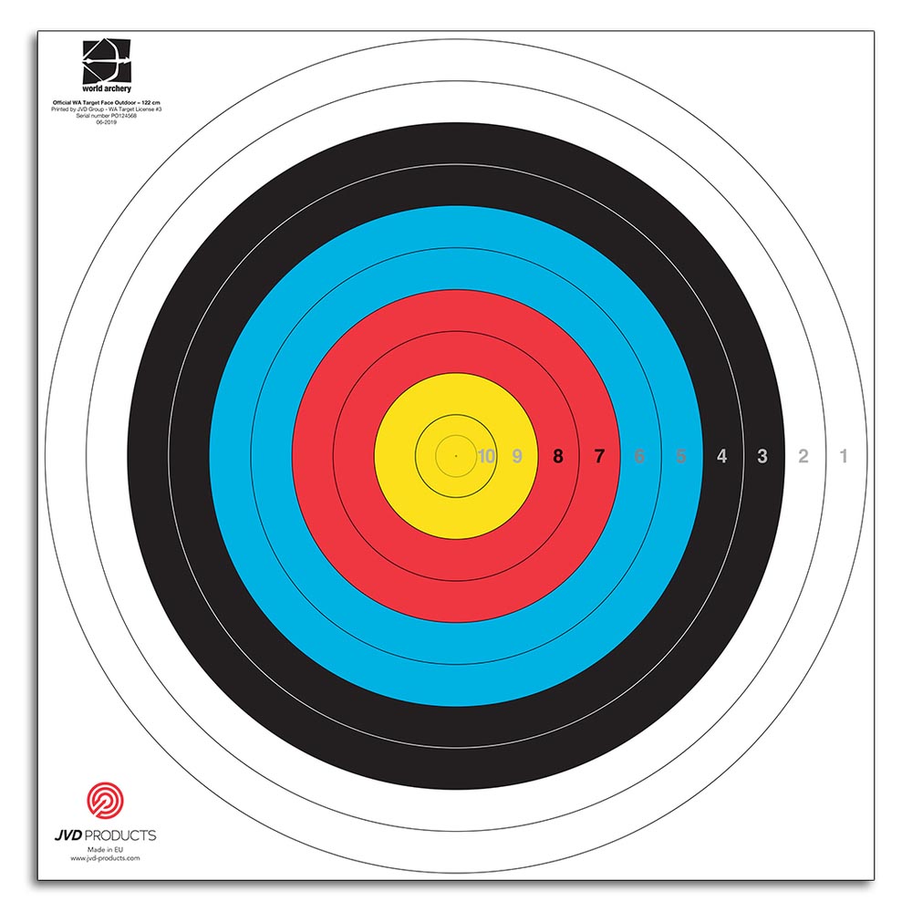 JVD Target Face FITA 122cm | 3DArcheryStore.com